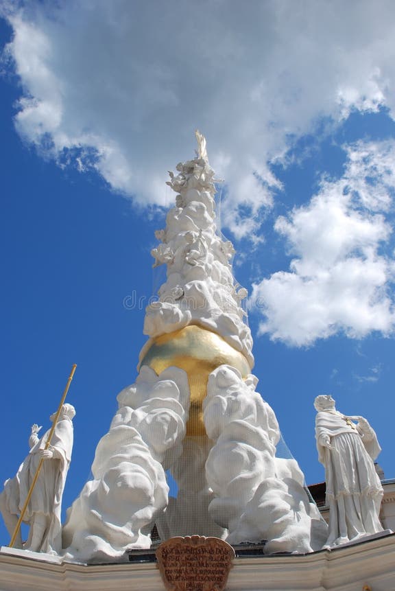 Plague column stock image. Image of blue, column, christian - 5322973