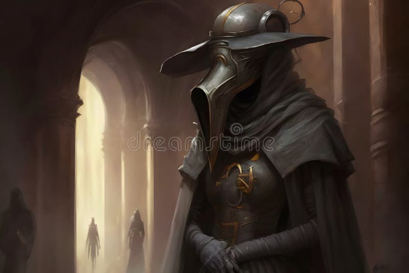 The Plague Doctor at the Cemetery Gates. Neural Network AI Generated ...