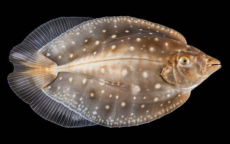 Plaice Fish Isolated on White Background. Stock Illustration ...