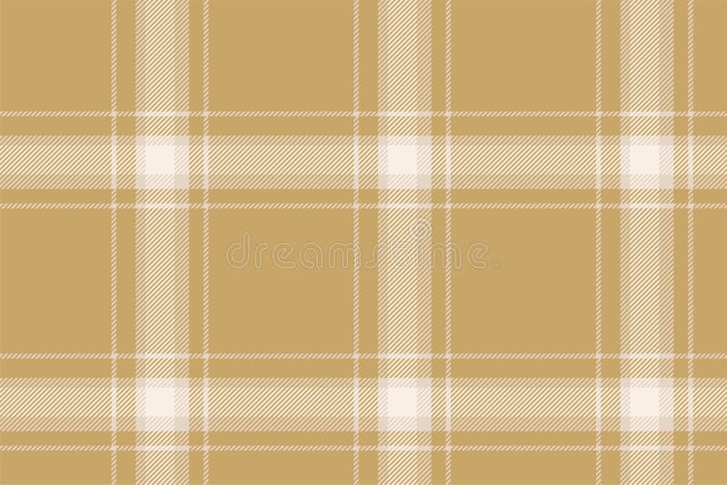 Plaid Background, Check Seamless Pattern in Beige. Vector Fabric ...