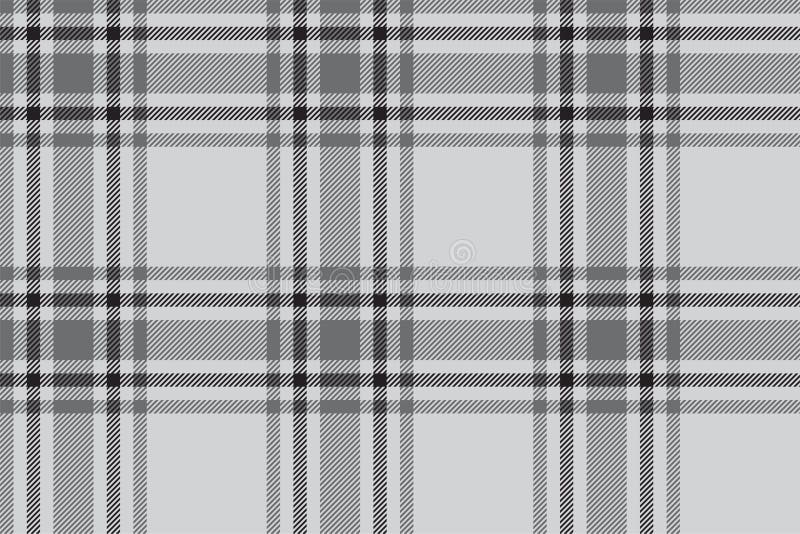 Plaid Background, Check Seamless Pattern in Black White. Vector Fabric ...