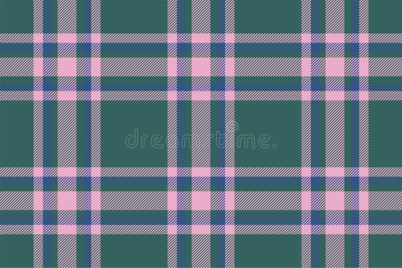 Plaid Background, Check Seamless Pattern in Green. Vector Fabric ...