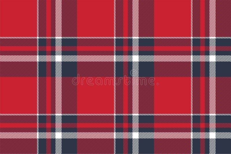 Plaid Background, Check Seamless Pattern in Red. Vector Fabric Texture ...