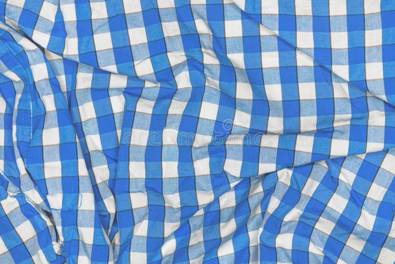 Plaid Blue and White Cloth Texture As Background Stock Image - Image of ...