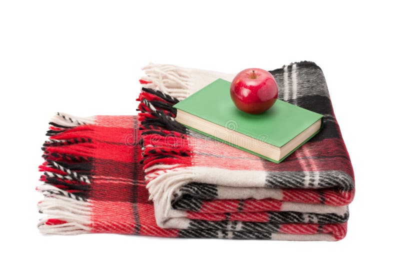 Plaid, book, apple stock image. Image of checkered, decor - 49011211