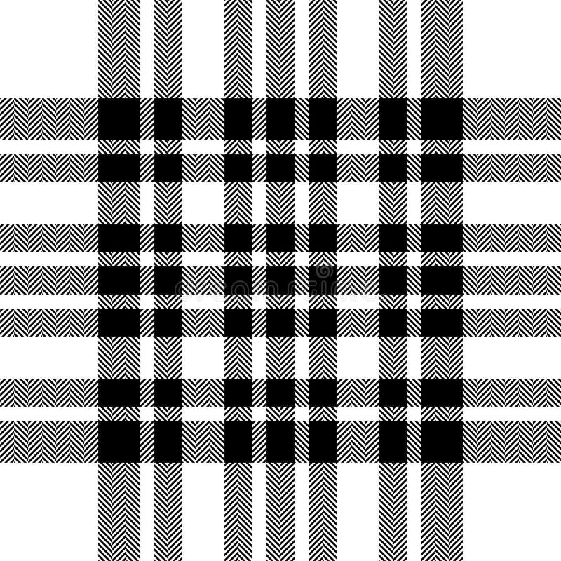 Plaid Check Pattern in Black and White. Seamless Fabric Texture. Tartan ...