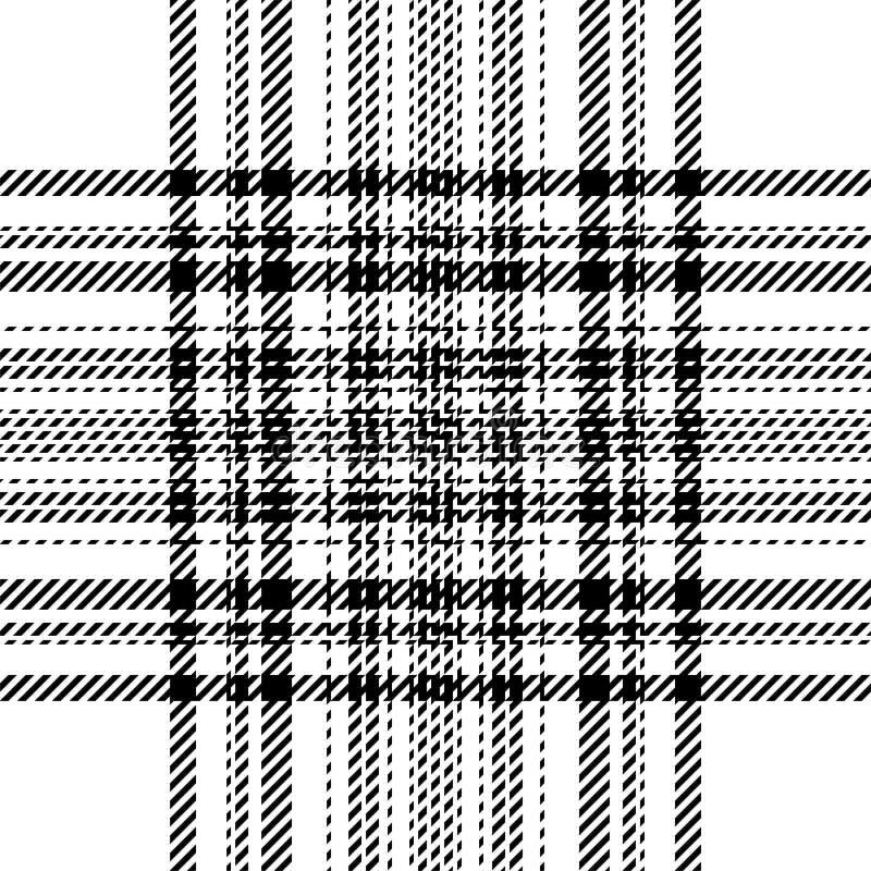 Plaid Check Pattern in Black and White. Seamless Fabric Texture. Tartan ...