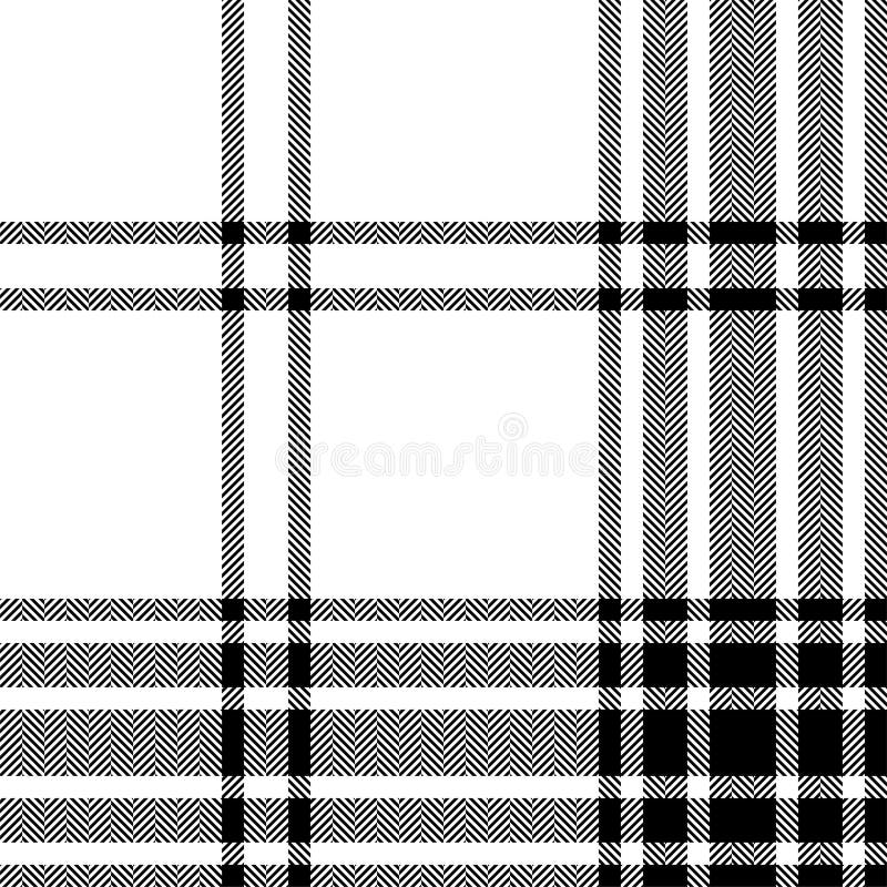Plaid Check Pattern in Black and White. Seamless Fabric Texture. Tartan ...