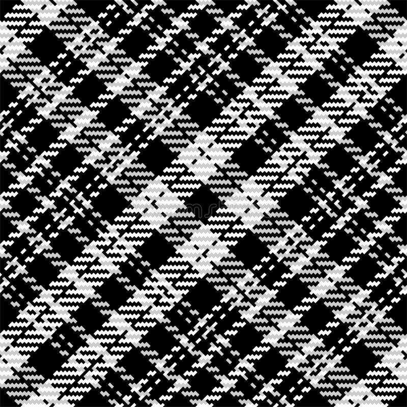 Plaid Check Pattern in Black and White. Seamless Texture Fabric ...