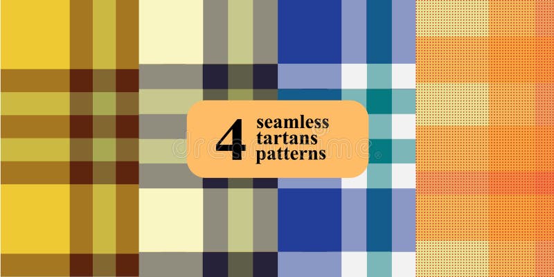 Plaid Checkered Pattern in Different Colors. Stock Vector ...