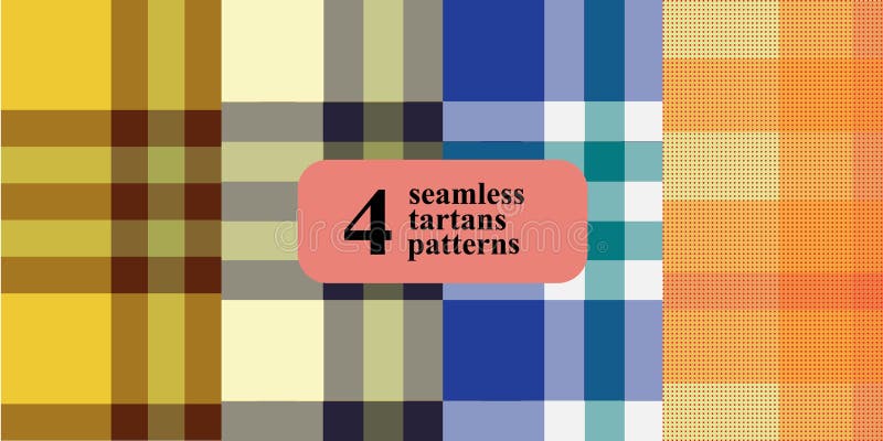 Plaid Checkered Pattern in Different Colors. Stock Vector ...