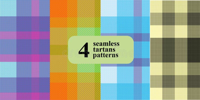 Plaid Checkered Pattern in Different Colors. Stock Vector ...