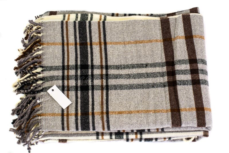 Plaid Checkered Wool On A White Background Stock Photo - Image of ...