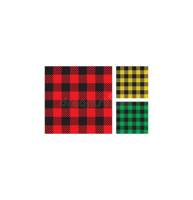 Plaid color pattern set stock vector. Illustration of modern - 212504500