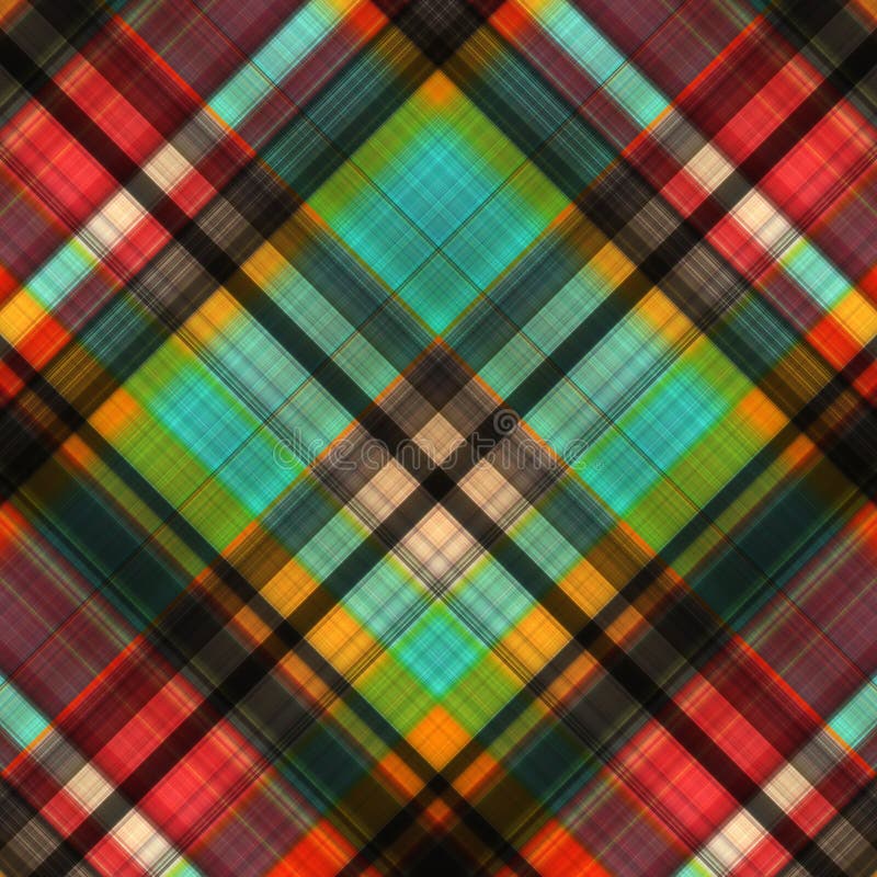 Plaid Diagonal Pattern. Tartan Colorful Background Stock Illustration ...