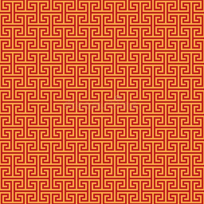 Lunar New Year Seamless Pattern Stock Vector - Illustration of oriental ...