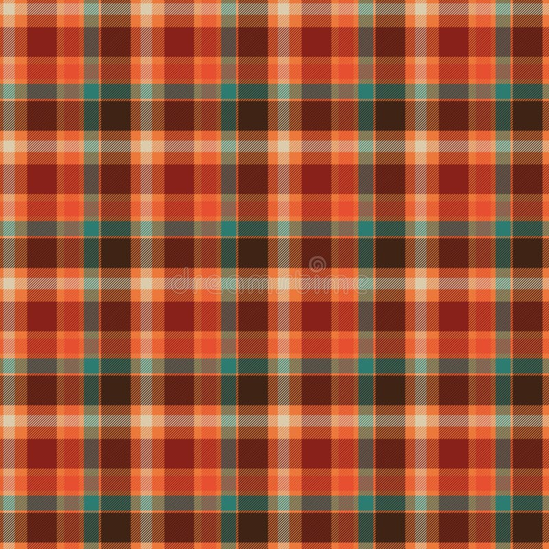Autumn Plaid Seamless Pattern Stock Illustration - Illustration of ...