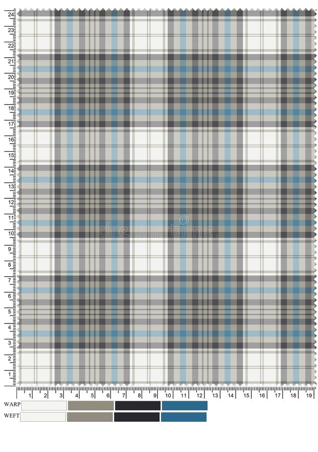 Multicolored Plaid Fabric Design Sample Chart Stock Illustration ...