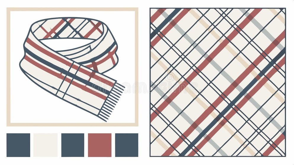 Plaid Fabric Swatch, Tartan Pattern , Textile Design Element Vector ...