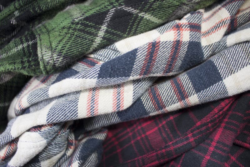 Plaid flannel fabric cloth stock photo. Image of decoration - 87639574