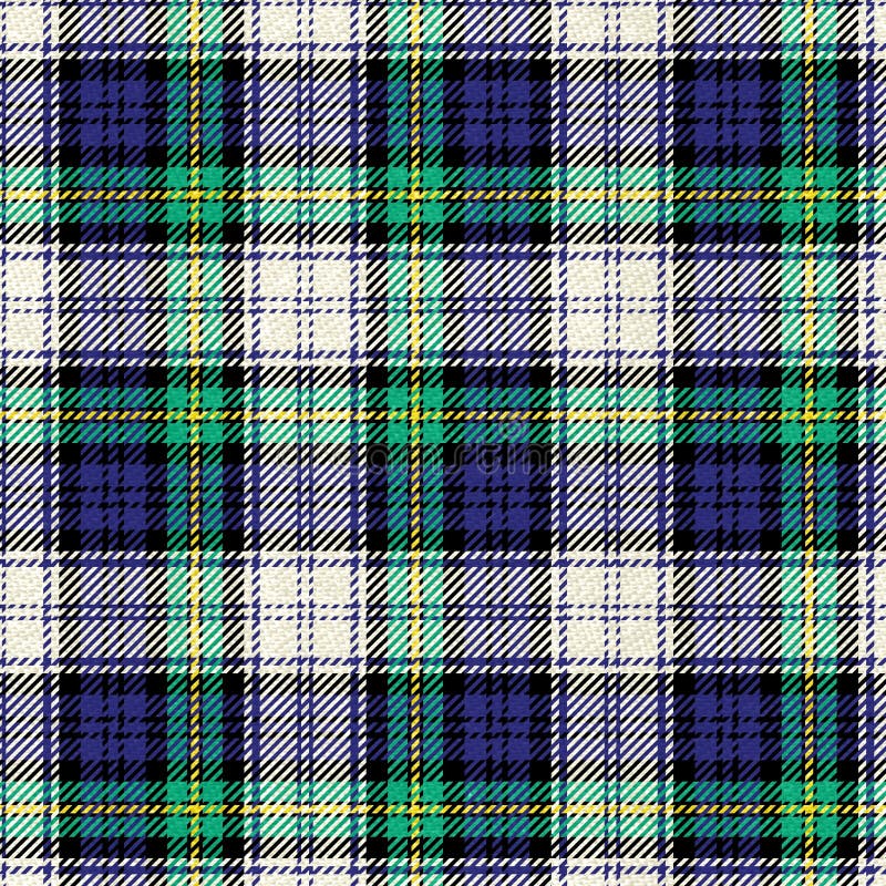 Plaid Line Fabric Texture Blue and Green Background Seamless Pattern ...