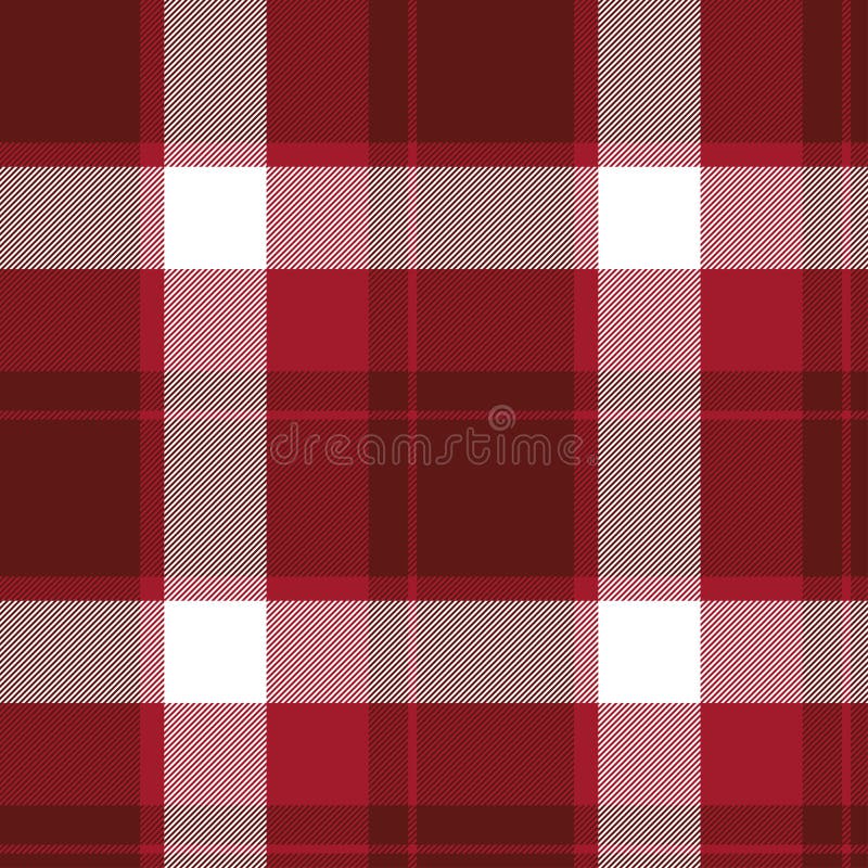 Seamless Plaid Pattern in Burgundy Red and White Stock Vector ...