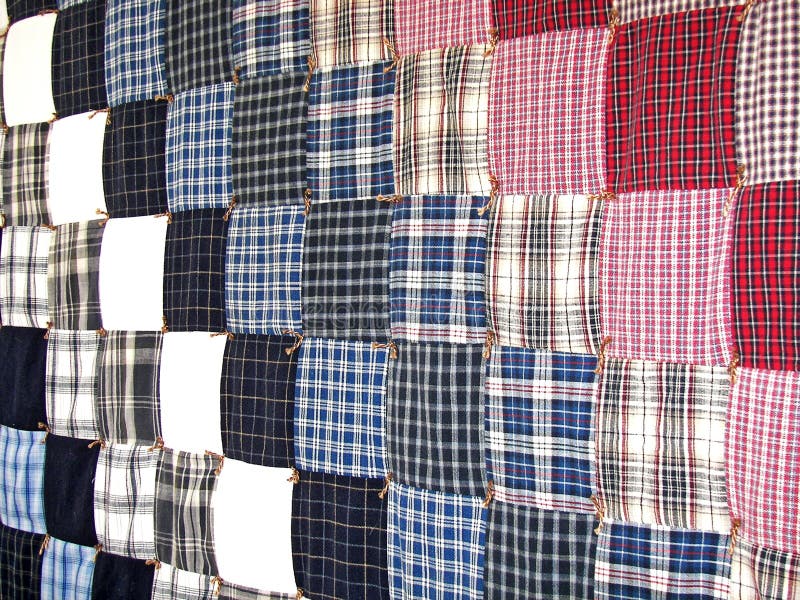 Plaid patchwork quilt stock photo. Image of patchwork - 40906990