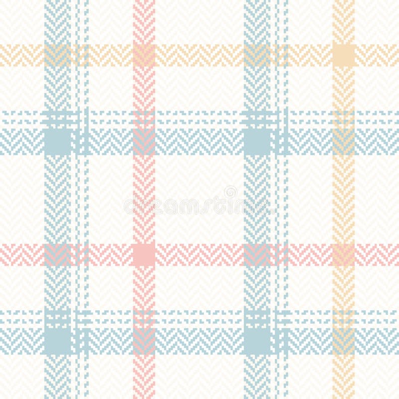 Plaid Pattern Herringbone for Spring in Pastel Blue, Pink, Yellow ...