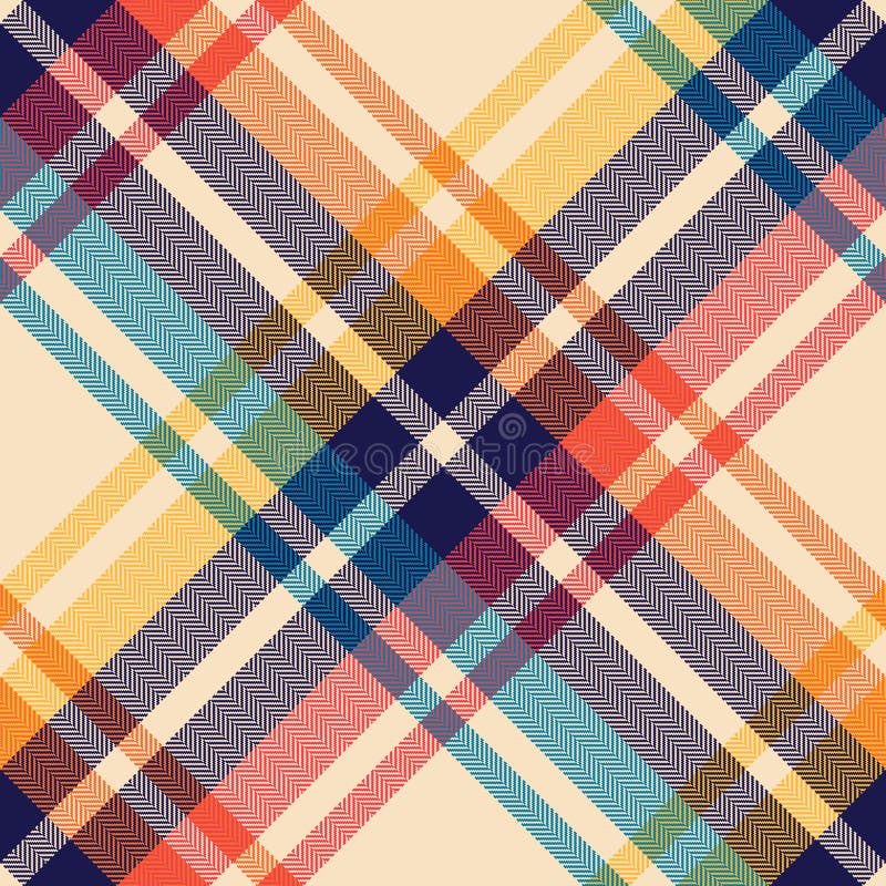 Plaid Pattern Modern Colorful Seamless Texture. Multicolored Large ...