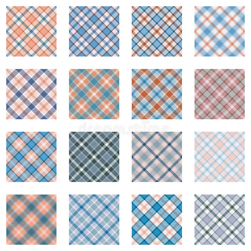 Plaid patterns collection stock vector. Illustration of symmetry ...