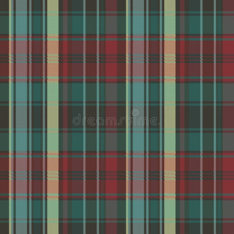 Plaid Pixel Fabric Texture Seamless Pattern Stock Vector - Illustration ...