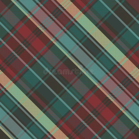 Plaid Pixel Fabric Texture Seamless Pattern Stock Vector - Illustration ...