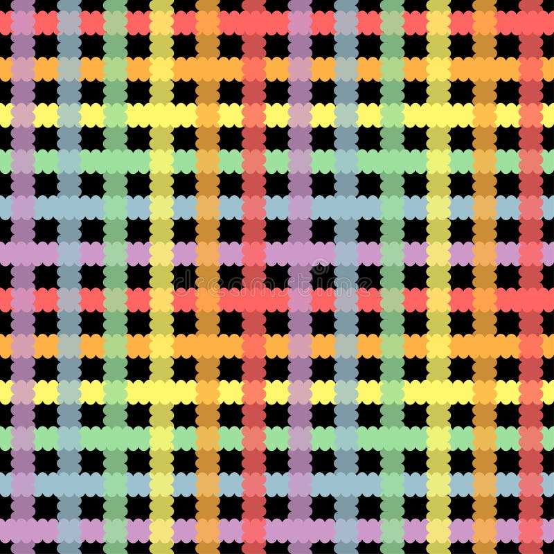 Plaid Rainbow Repeat Pattern Stock Vector - Illustration of cloth ...