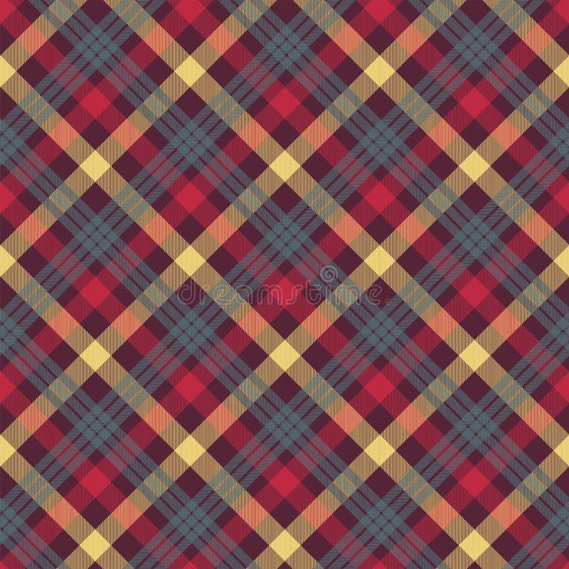 Plaid Red Color Seamless Vector Pattern Stock Illustration ...