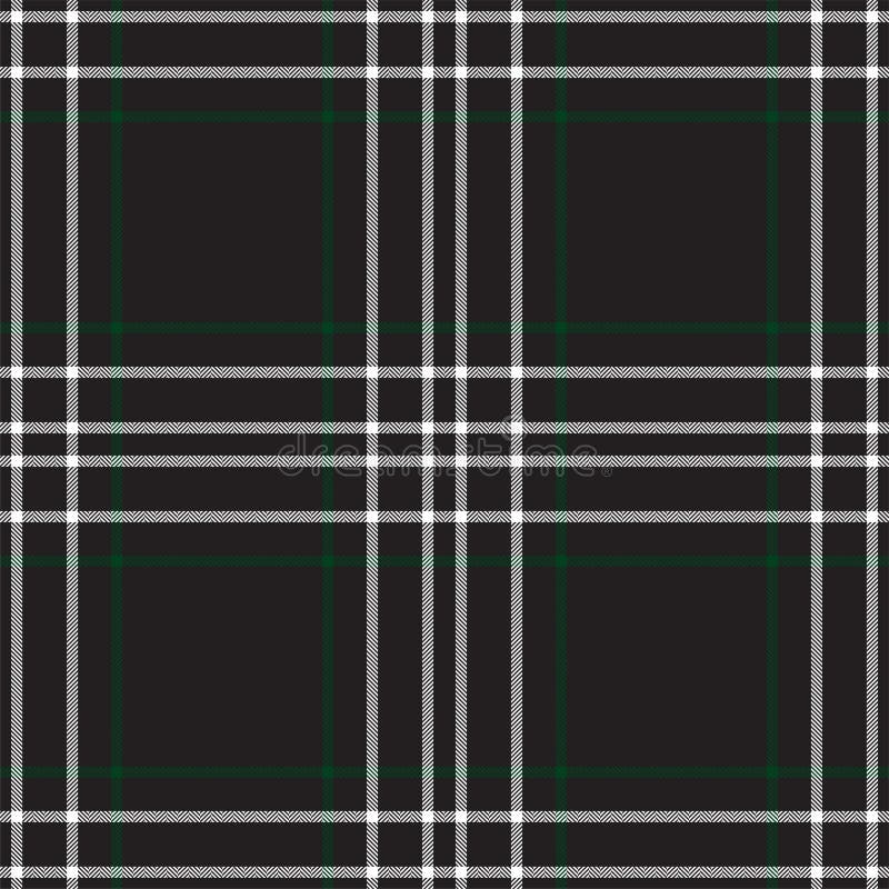 Plaid Seamless Pattern in Black White. Check Fabric Texture. Vector ...