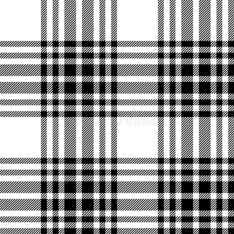 Plaid Seamless Pattern in Black White. Check Fabric Texture. Vector ...