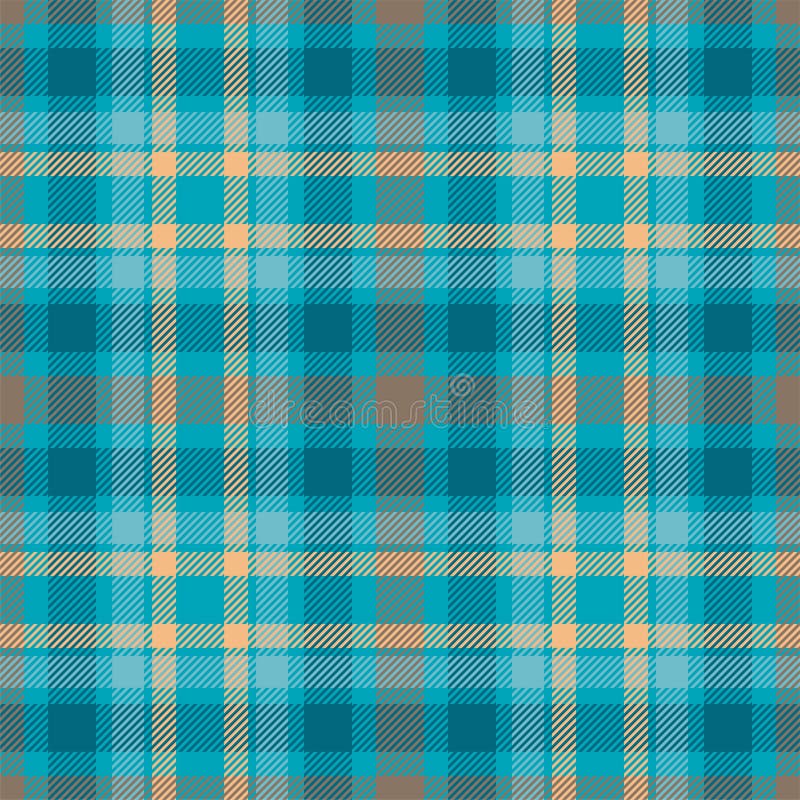 Plaid Seamless Pattern in Blue. Check Fabric Texture Stock Vector ...