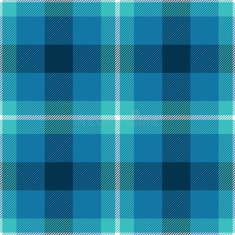 Plaid Seamless Pattern in Blue. Check Fabric Texture Stock Vector ...