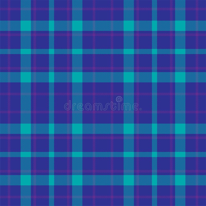 Plaid Seamless Pattern in Blue. Check Fabric Texture Stock Vector ...