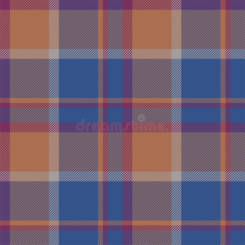 Plaid Seamless Pattern in Blue. Check Fabric Texture Stock Vector ...