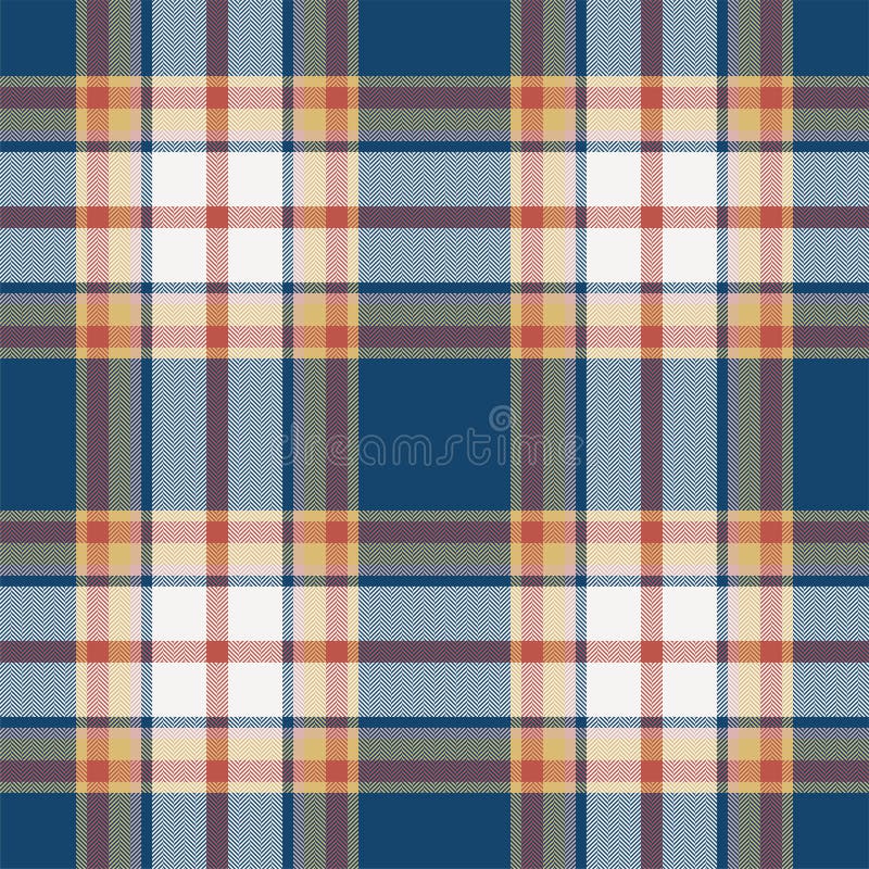 Plaid Seamless Pattern in Blue. Check Fabric Texture Stock Vector ...