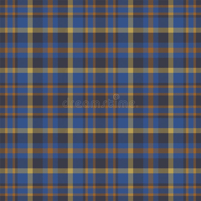 Plaid Seamless Pattern in Blue. Check Fabric Texture Stock Vector ...