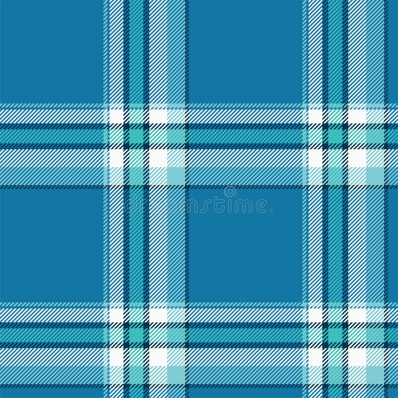 Plaid Seamless Pattern in Blue. Check Fabric Texture Stock Vector ...