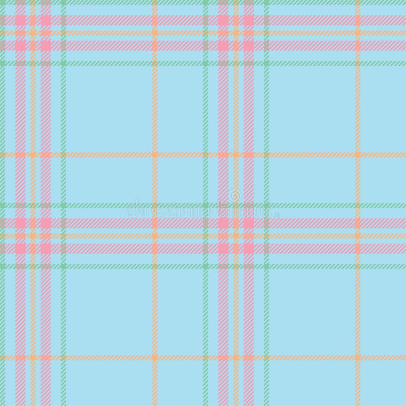 Plaid Seamless Pattern in Blue. Check Fabric Texture Stock Vector ...