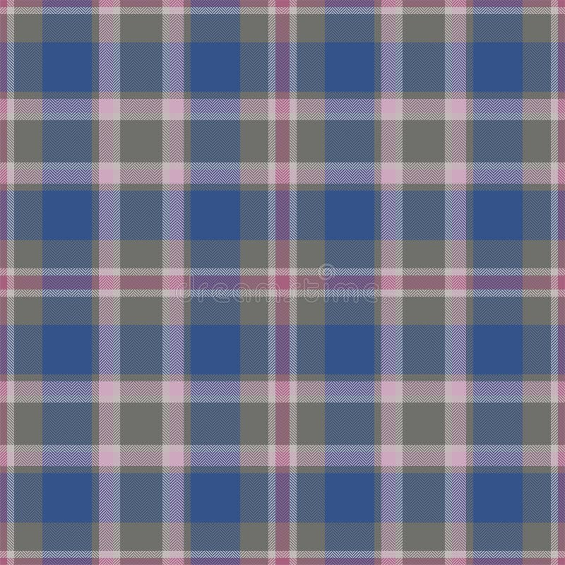 Plaid Seamless Pattern in Blue. Check Fabric Texture Stock Vector ...