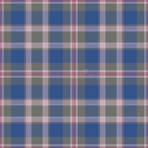 Plaid Seamless Pattern in Blue. Check Fabric Texture Stock Vector ...
