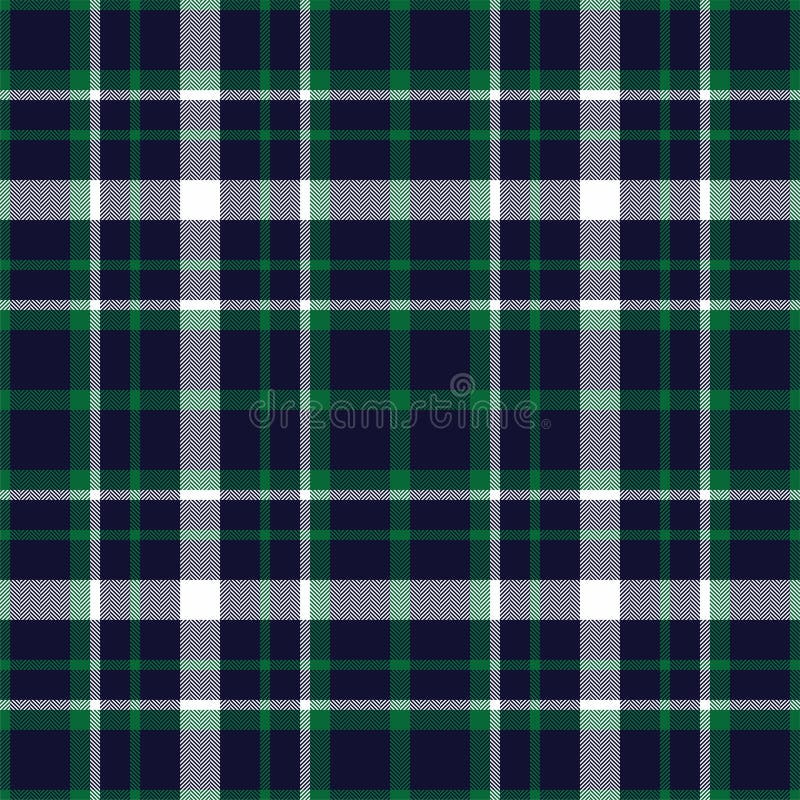 Plaid Seamless Pattern in Blue. Check Fabric Texture Stock Vector ...