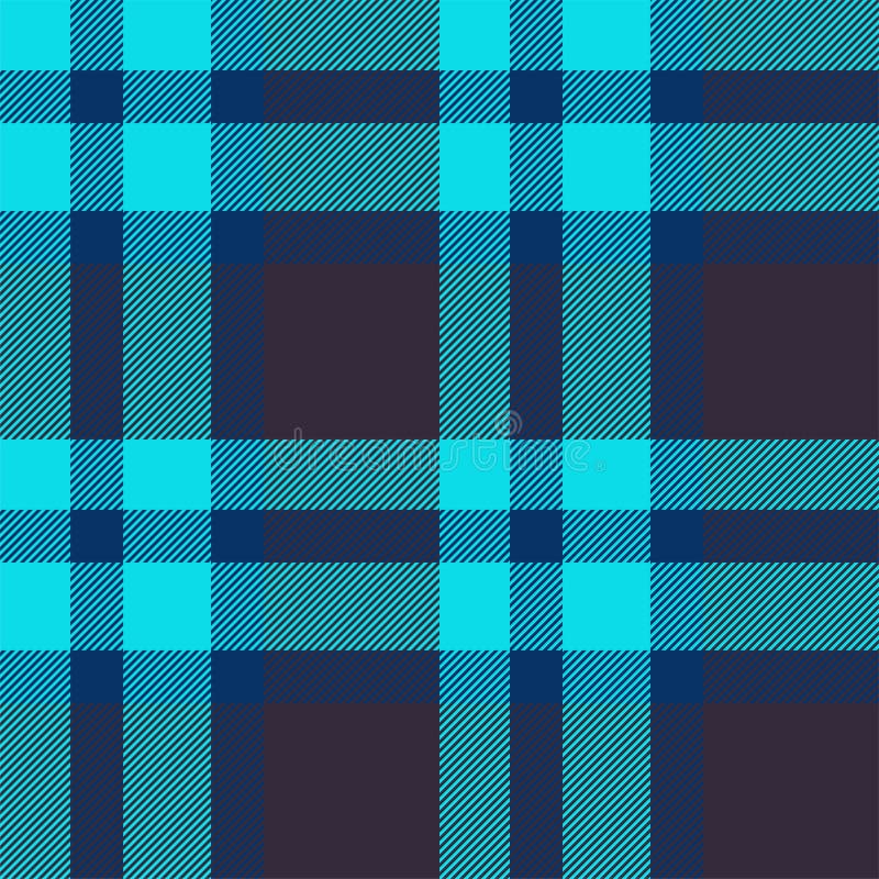 Plaid Seamless Pattern in Blue. Check Fabric Texture Stock Vector ...