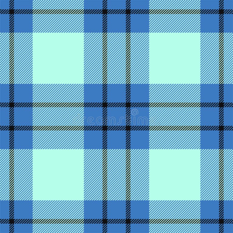 Plaid Seamless Pattern in Blue. Check Fabric Texture Stock Vector ...