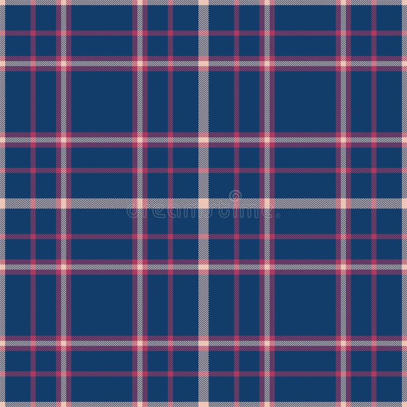 Plaid Seamless Pattern in Blue. Check Fabric Texture Stock Vector ...